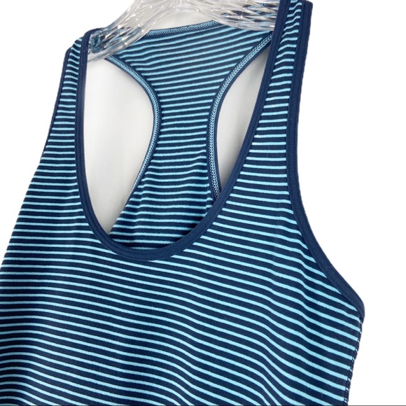 lululemon athletica | Tops | Lululemon Ll Blue Striped Cool Racerback ...